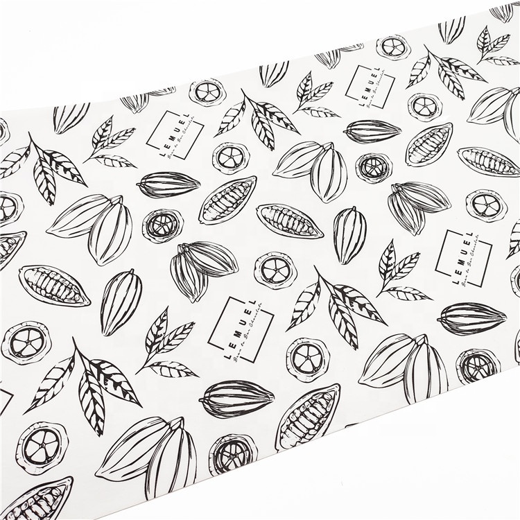 Custom chocolate packaging tissue paper