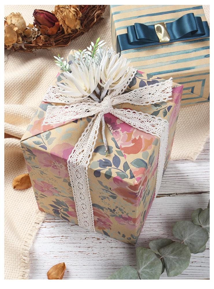 Ink printed gift kraft wood pulp wrapping paper | Wrapping Paper ...